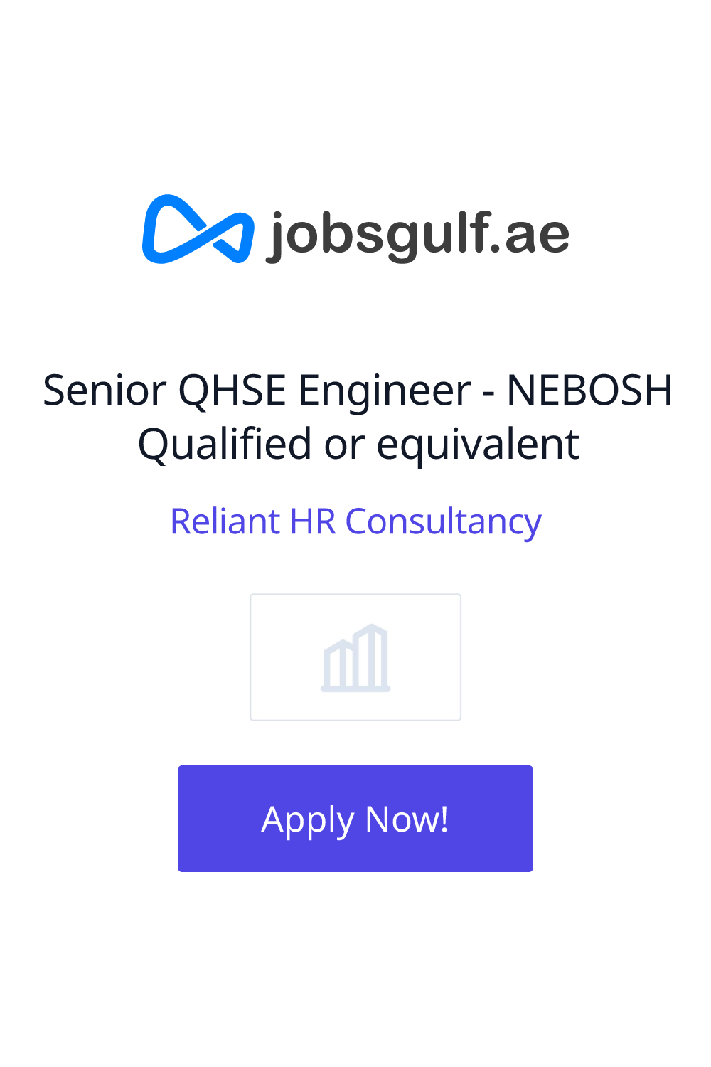 Senior QHSE Engineer - NEBOSH Qualified or equivalent at Reliant HR ...